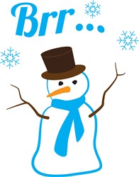Brr Snowman Vector Illustration | AnnTheGran.com