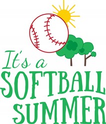 Softball Summer Vector Illustration | AnnTheGran.com
