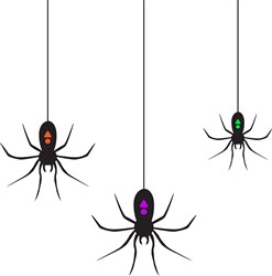Halloween Spiders Vector Illustration | AnnTheGran.com