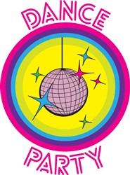 Dance Party Disco Ball Vector Illustration | AnnTheGran.com