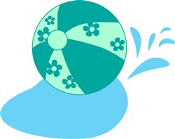 Flower Beach Ball Vector Illustration | AnnTheGran.com
