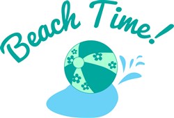 Beach Time Ball Vector Illustration | AnnTheGran.com