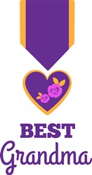Purple Heart Best Grandma Vector Illustration | AnnTheGran.com