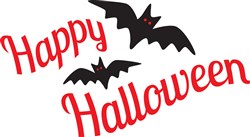 Happy Halloween Bats Vector Illustration | AnnTheGran.com