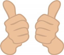 Two Thumbs Up Vector Illustration | AnnTheGran.com