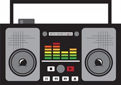 Boombox Vector Illustration | AnnTheGran.com