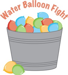 Water Balloon Fight Vector Illustration | AnnTheGran.com