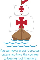 Cross The Ocean Vector Illustration | AnnTheGran.com