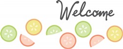 Welcome Citrus Border Vector Illustration | AnnTheGran.com