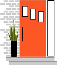 Modern Door Vector Illustration | AnnTheGran.com