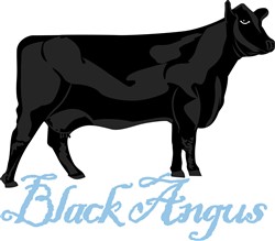 Black Angus Vector Illustration | AnnTheGran.com