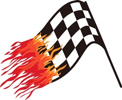 Hot Race Flag Vector Illustration | AnnTheGran.com