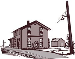 Railroad Depot Vector Illustration | AnnTheGran.com