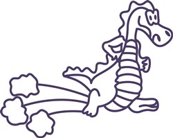 Dragon Outline Vector Illustration | AnnTheGran.com