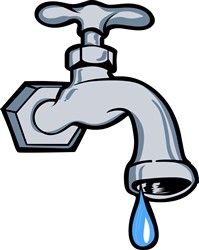 Dripping Faucet Vector Illustration | AnnTheGran.com