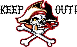 Keep Out Pirate Vector Illustration | AnnTheGran.com