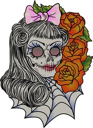 Rockabilly Girl Vector Illustration | AnnTheGran.com