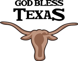 GOD BLESS TEXAS Vector Illustration | AnnTheGran.com