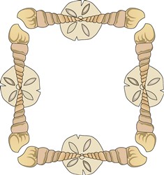 SEASHELL FRAME BORDER Vector Illustration | AnnTheGran.com
