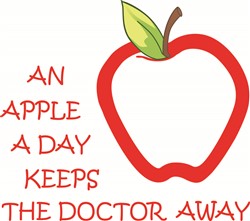 APPLE A DAY APPLIQUE Vector Illustration | AnnTheGran.com