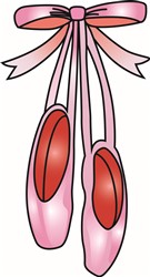 BALLET SLIPPERS Vector Illustration | AnnTheGran.com