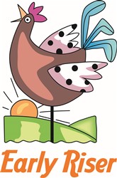 EARLY RISER Vector Illustration | AnnTheGran.com