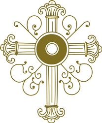 ORNATE CROSS Vector Illustration | AnnTheGran.com