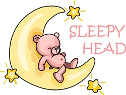 SLEEPY HEAD Vector Illustration | AnnTheGran.com