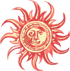 SUN FACE Vector Illustration | AnnTheGran.com