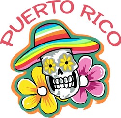 PUERTO RICO SKULL Vector Illustration | AnnTheGran.com