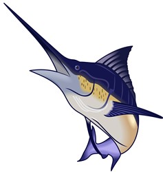BLUE MARLIN Vector Illustration | AnnTheGran.com