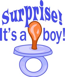 SURPRISE ITS A BOY Vector Illustration | AnnTheGran.com