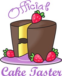 OFFICIAL CAKE TASTER Vector Illustration | AnnTheGran.com