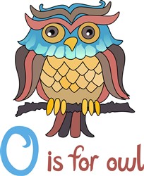 O IS FOR OWL Vector Illustration | AnnTheGran.com