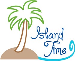 ISLAND TIME APPLIQUE Vector Illustration | AnnTheGran.com