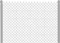 CHAIN LINK FENCE Vector Illustration | AnnTheGran.com