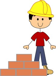 BRICK MASON Vector Illustration | AnnTheGran.com
