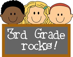 THIRD GRADE ROCKS Vector Illustration | AnnTheGran.com