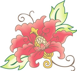 JAPANESE FLOWER Vector Illustration | AnnTheGran.com
