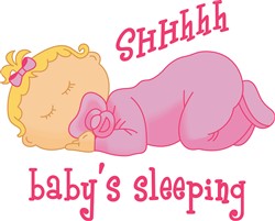 SHHH BABY SLEEPING Vector Illustration | AnnTheGran.com