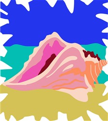CONCH SHELL HORIZON Vector Illustration | AnnTheGran.com