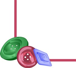 BUTTON CORNER BORDER Vector Illustration | AnnTheGran.com