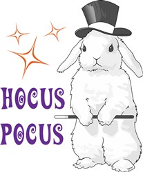 HOCUS POCUS RABBIT Vector Illustration | AnnTheGran.com
