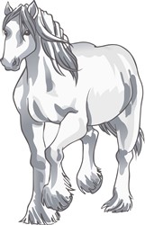 DRAFT HORSE Vector Illustration | AnnTheGran.com