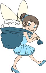 TOOTH FAIRY AT WORK Vector Illustration | AnnTheGran.com