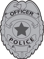 POLICE OFFICER BADGE Vector Illustration | AnnTheGran.com