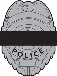 FALLEN OFFICER BADGE Vector Illustration | AnnTheGran.com