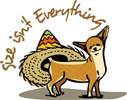 SIZE ISNT EVERYTHING Vector Illustration | AnnTheGran.com