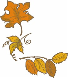 CORNER FALL LEAVES Vector Illustration | AnnTheGran.com