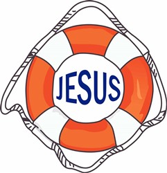 LIFE PRESERVER JESUS Vector Illustration | AnnTheGran.com